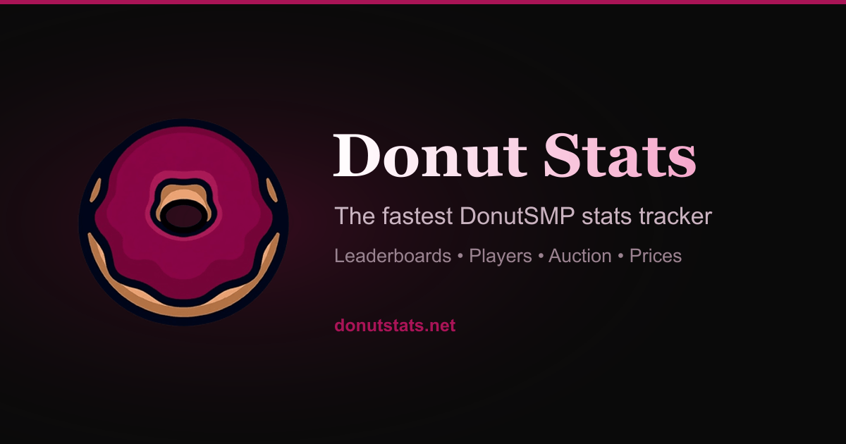 DonutSMP Stats - Donut Stats: Leaderboards, Players, Auction & Prices